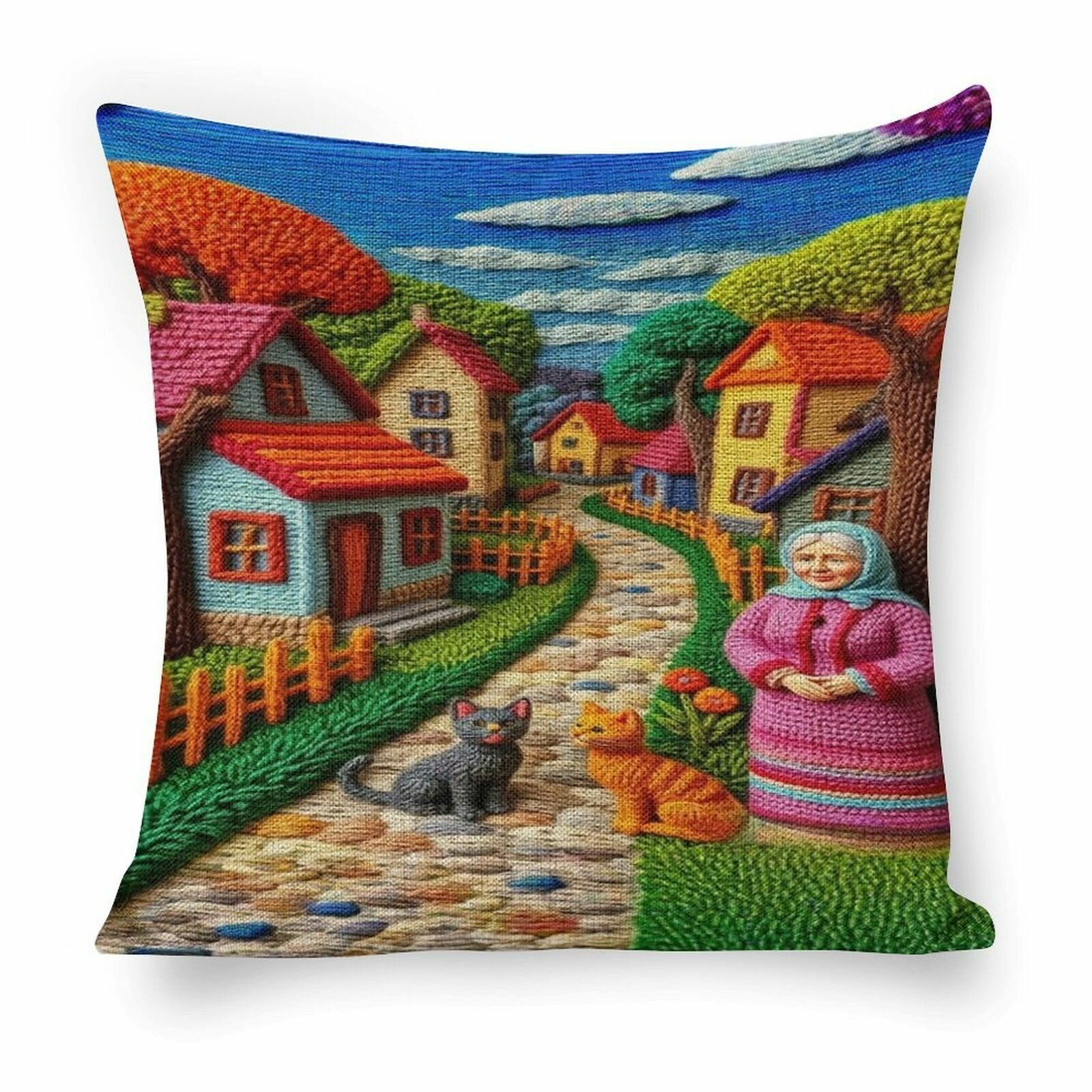 Наволочка декоративная 45x45 см 1 шт синий