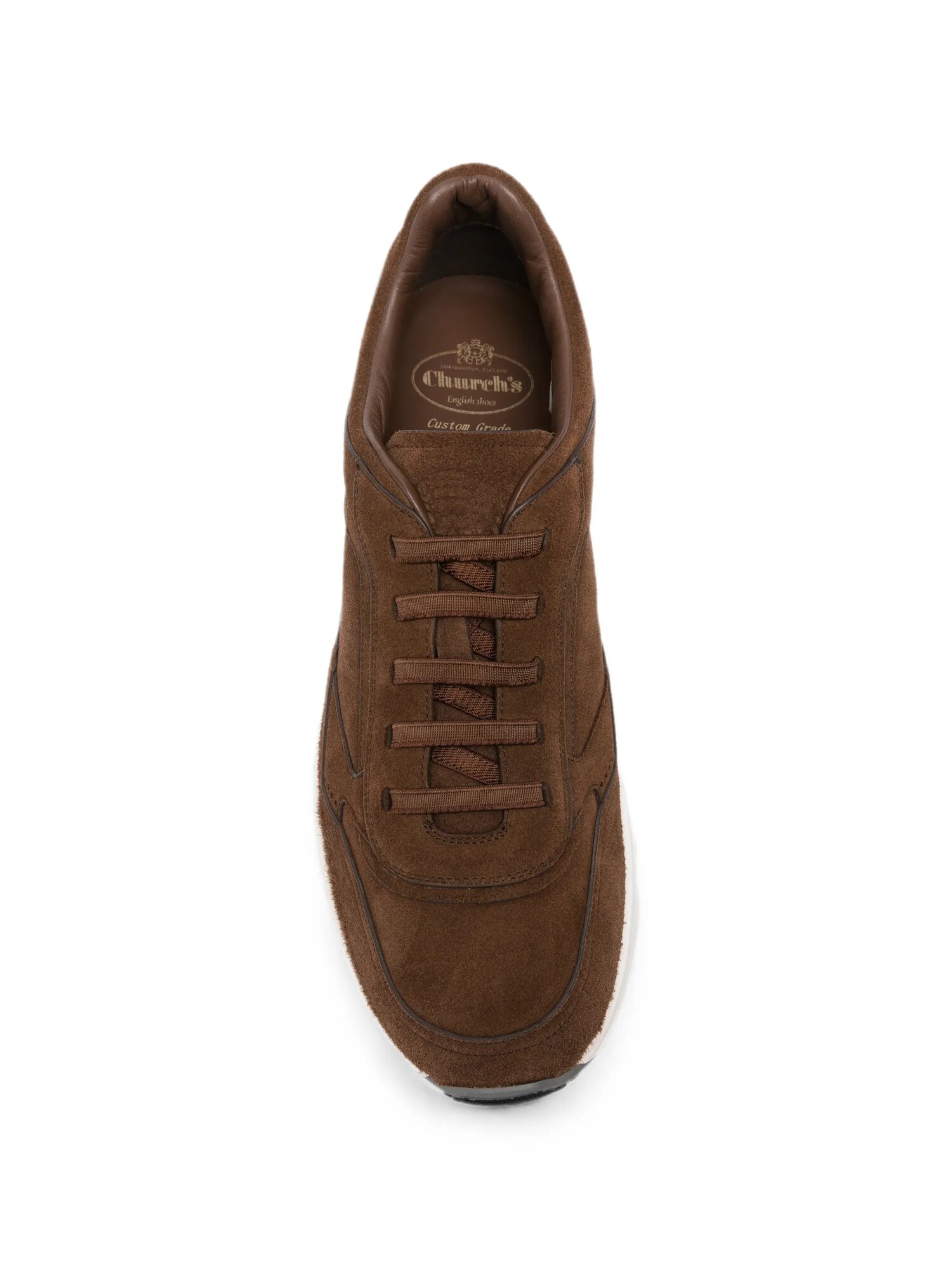 Кроссовки Church's Suede panelled sneakers, размер 9, коричневый/серый/оранжевый — фото 1