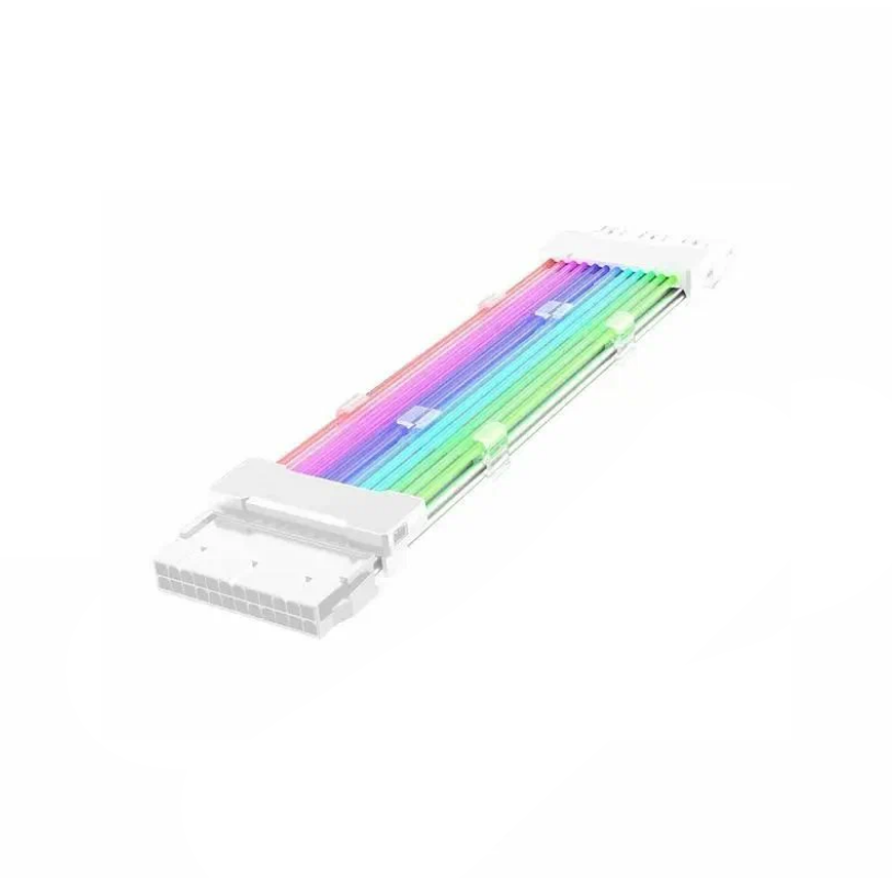 Комплект удлинительных кабелей для блока питания компьютера RGB ARGB Sync ATX 24PIN Цветные модульные кабели RGB-удлинители для вентилятора