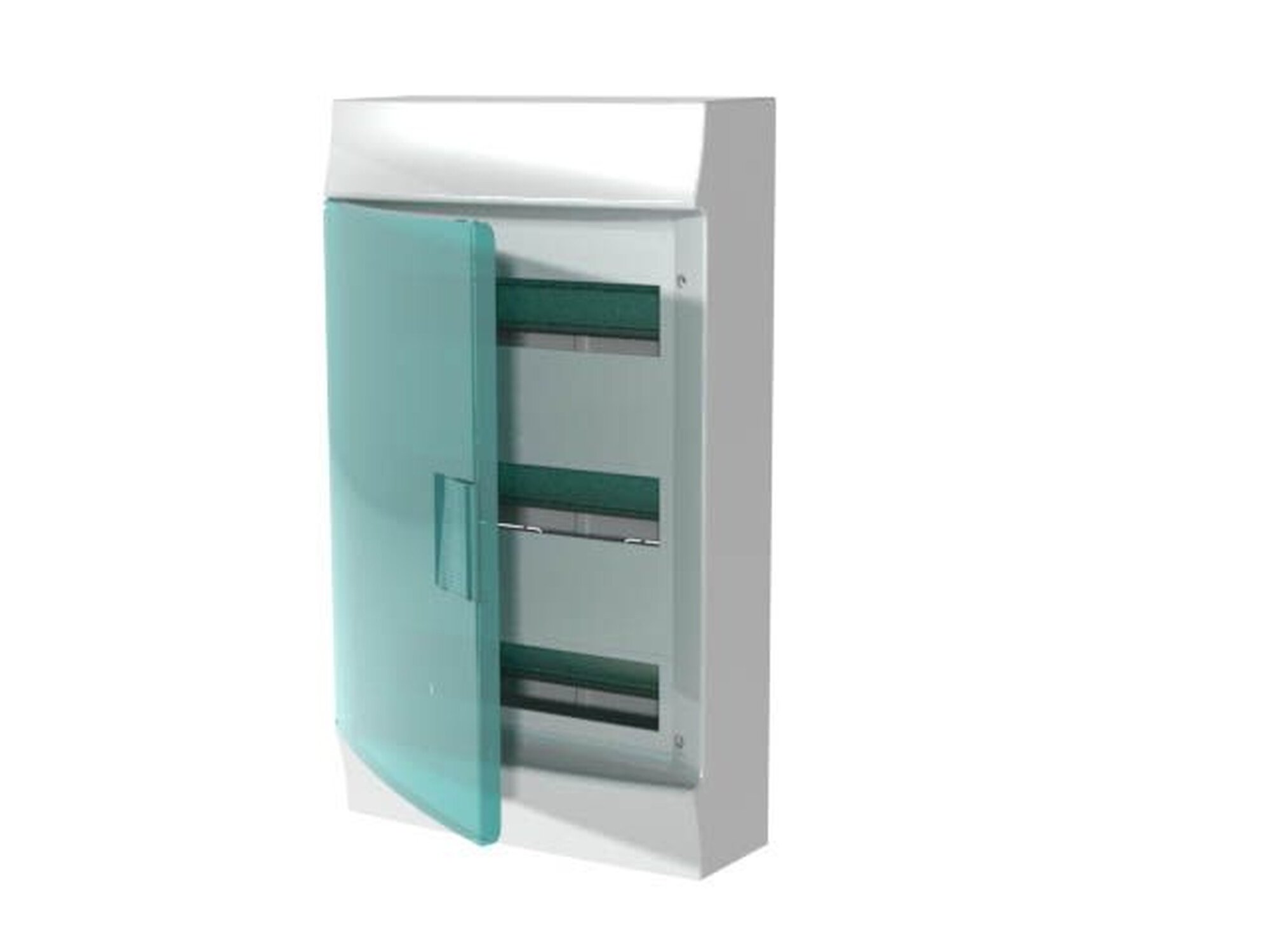 Щиток настенный ABB Mistral41 36М зеленая прозрачная дверь 3ряда (297х512х119) 1SPE007717F0620