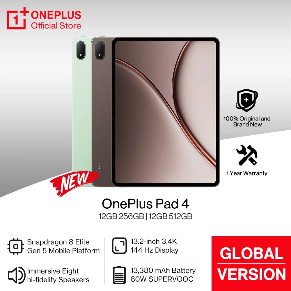 Планшет OnePlus Pad 4, 13.2", 12/512ГБ, Wi-Fi, Android