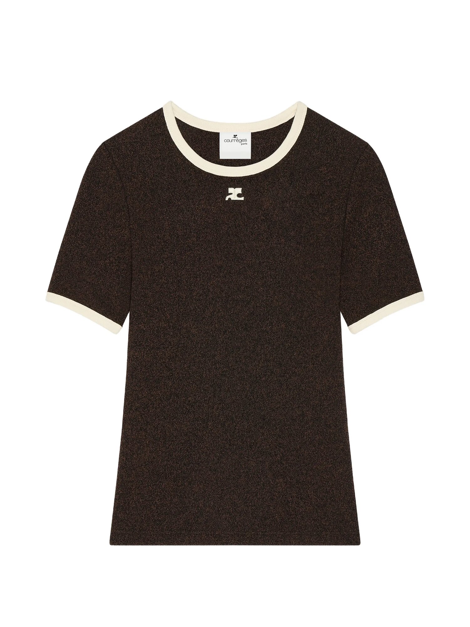 Футболка courreges Heather contrast-trim T-shirt