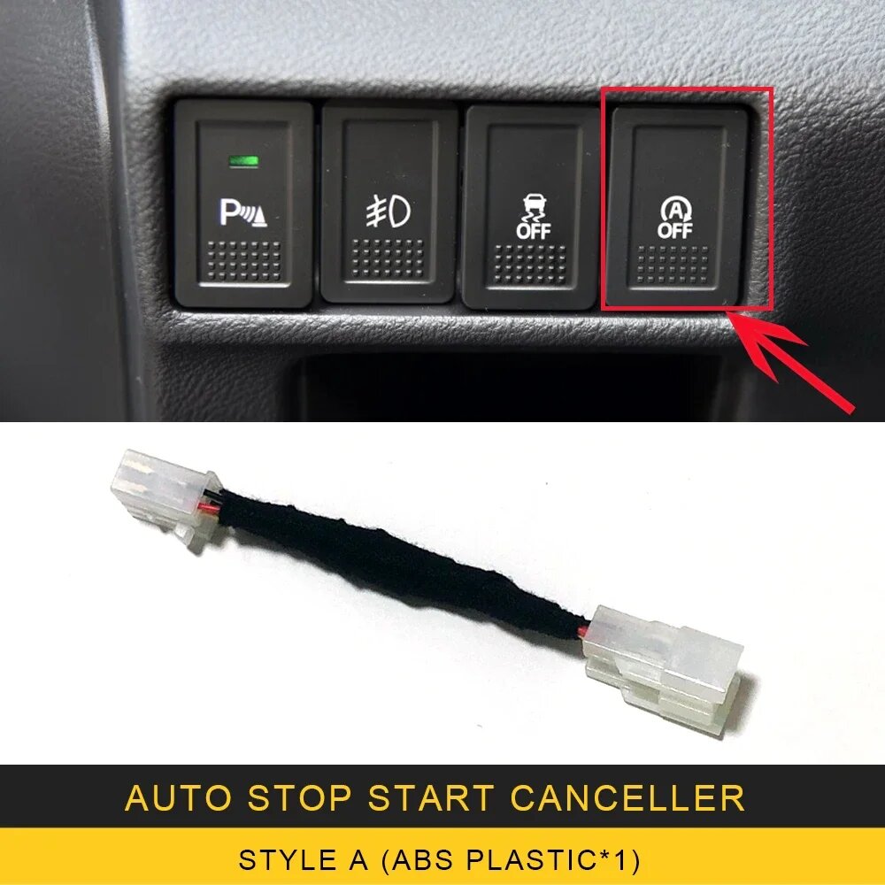 Для Suzuki SX4 S-Cross 2015-2024: Устройство отключения системы Smart Auto Stop/Start (автоматического остановки/запуска двигателя) с кабелем-разъемом