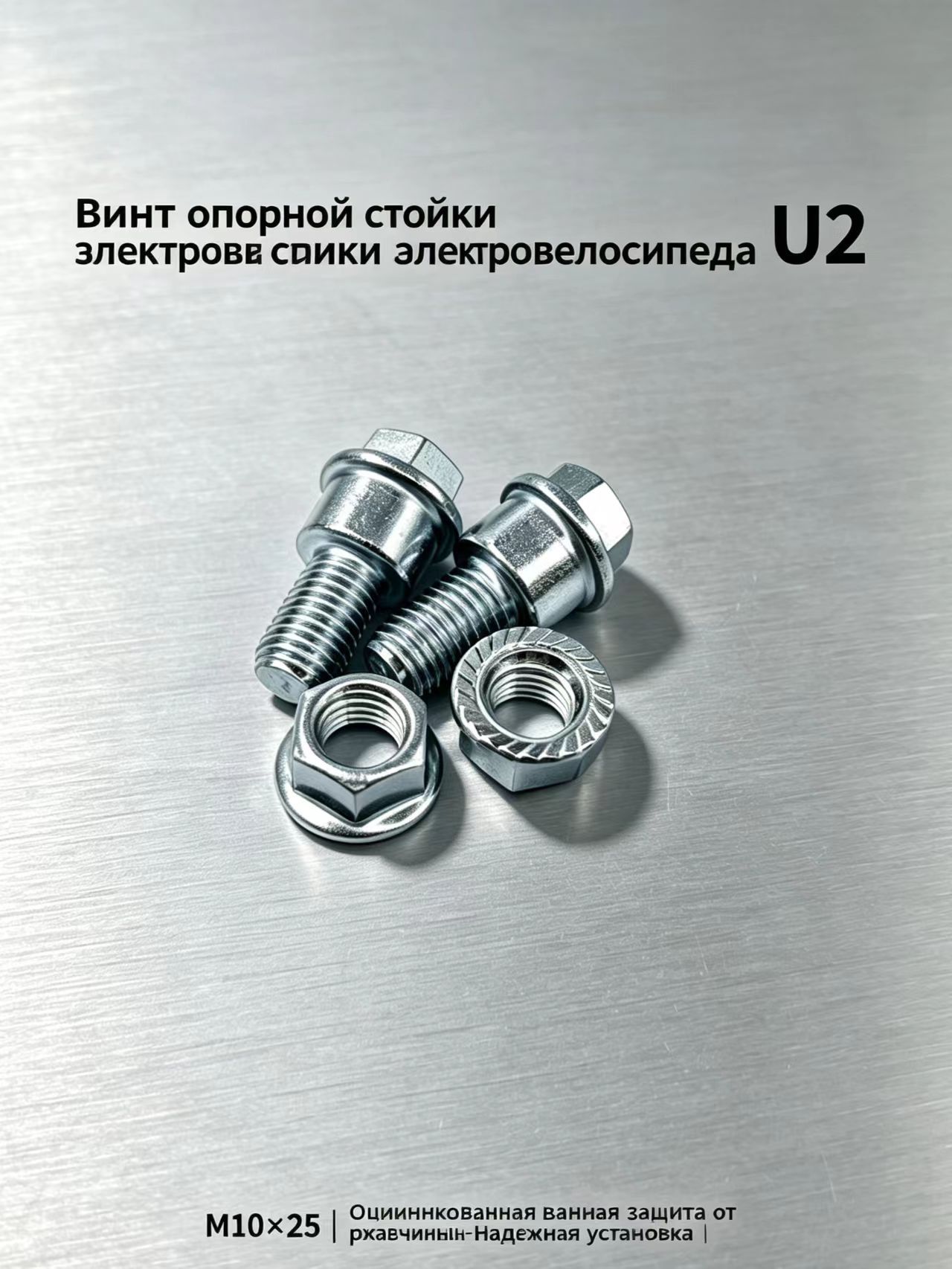 Болт для подножки (по центру) электроскутеров U2