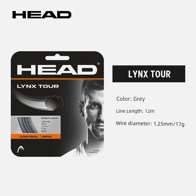 HEAD LYNX TOUR Профессиональная Гексагональная Моноленточная Теннисная Струна Серый для Продвинутых Игроков,