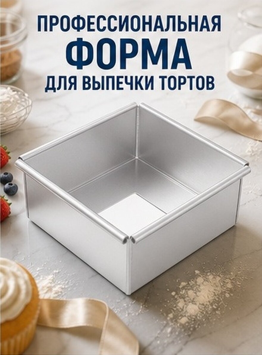 Форма Для Выпекания Торта Из Алюминиевого Сплава С Отсоединяемым Дном Противень Для Выпекания 11.5x11.5x5.7Cm