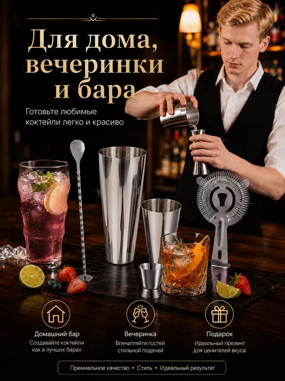 Набор бармена, 5 шт