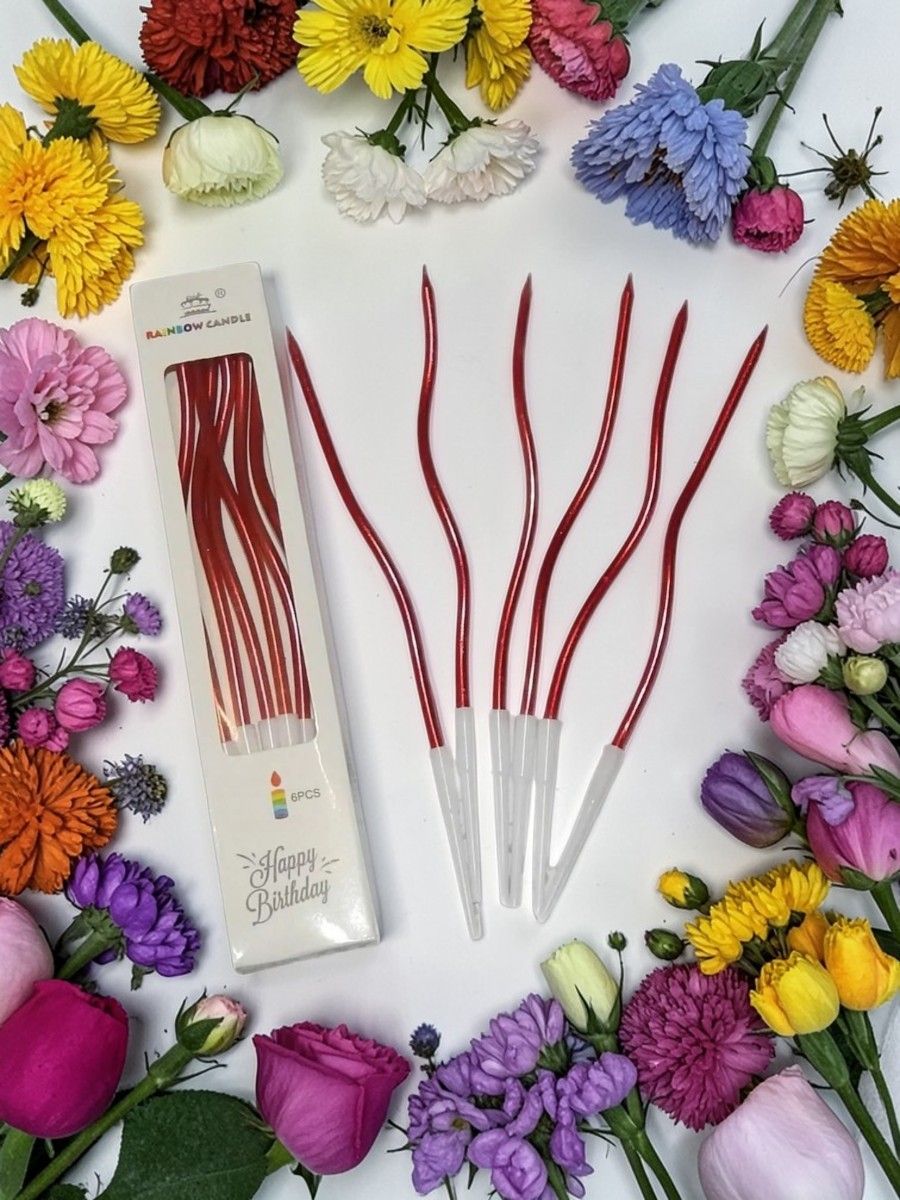 RAINBOW CANDLE Свечи для торта 16 см 2 шт