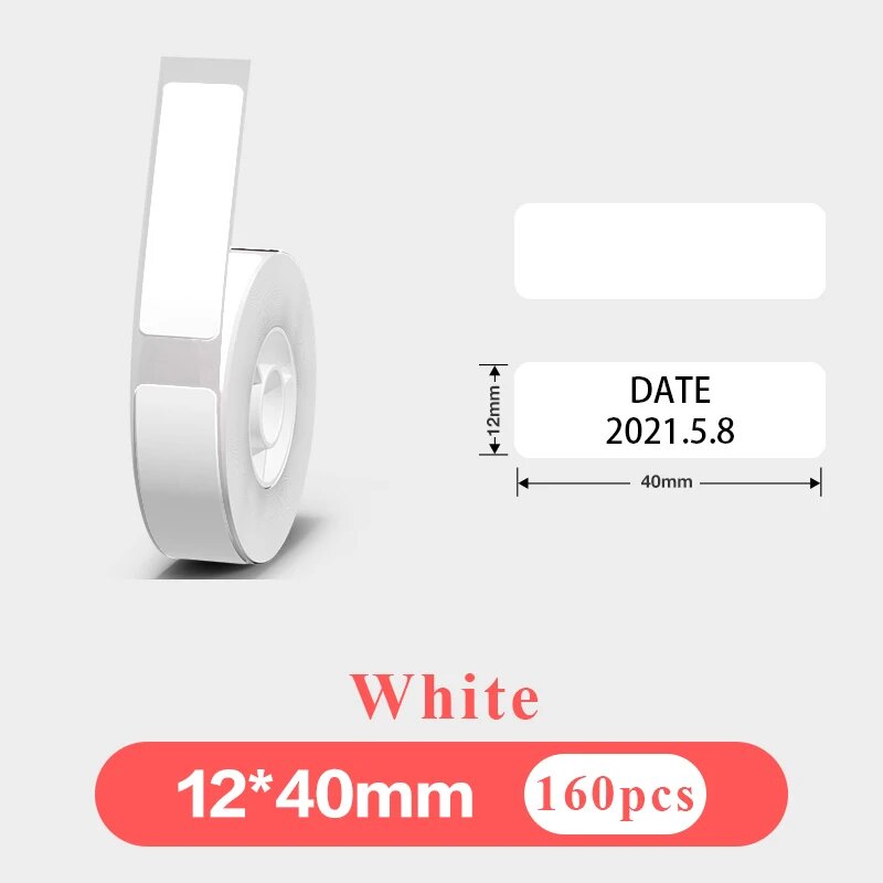 Термоэтикетки MrLabel P12 P15 12 мм x 40 мм white