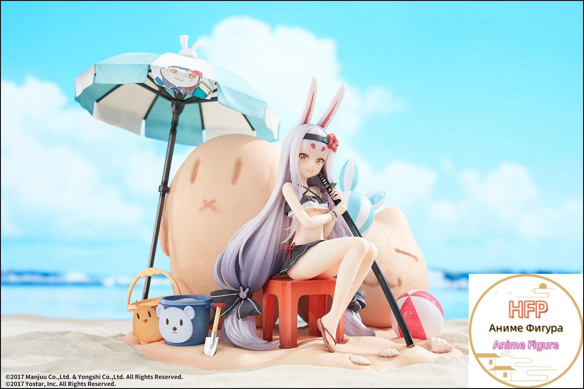Премиумколлекционная фигурка из аниме Blue Route, Mang Island Wind и Midsummer Island Rest DX Edition представлена в качественном исполнении.