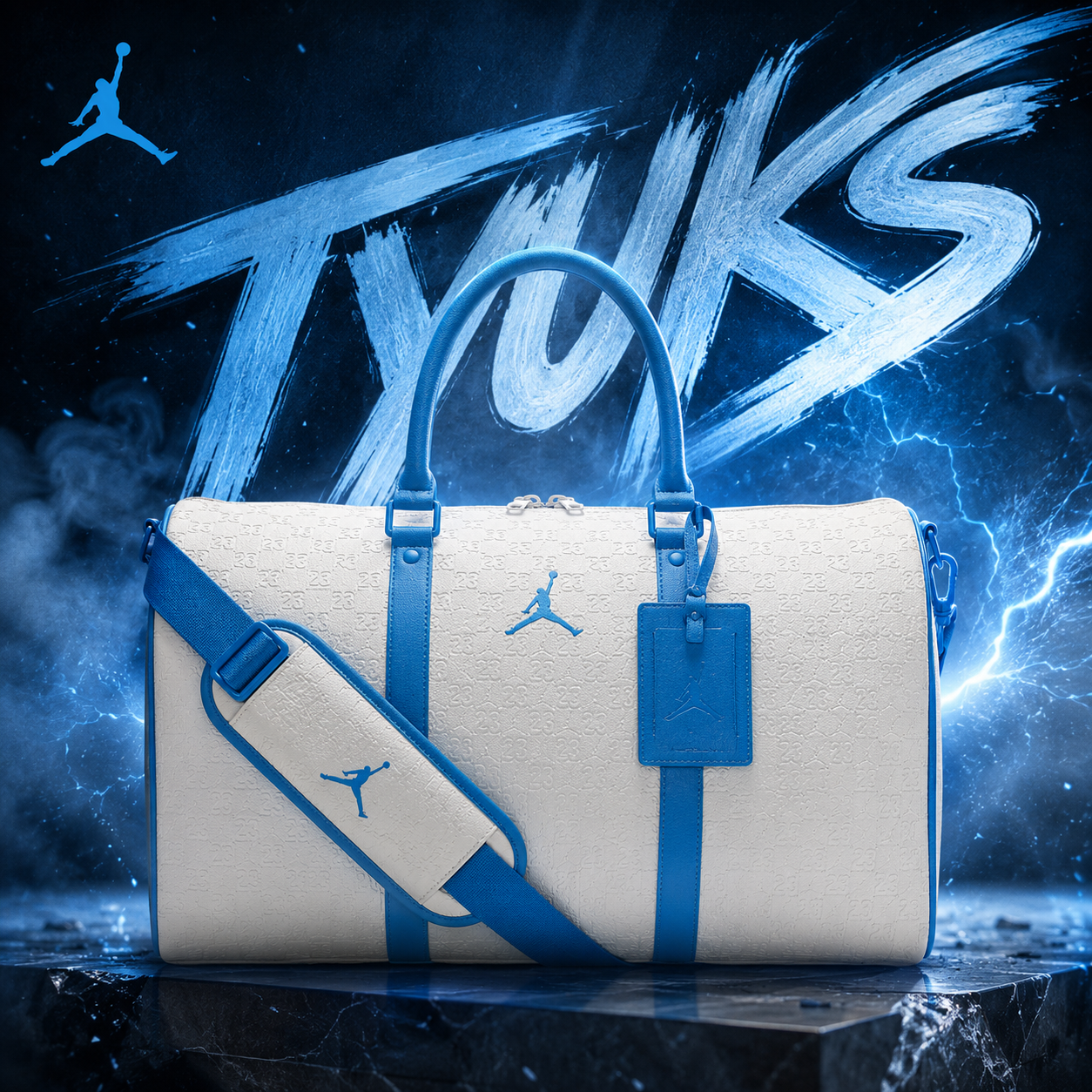 Сумка-рюкзак Nike Air Jordan Monogram Travel Duffel Bag "White/Blue"
