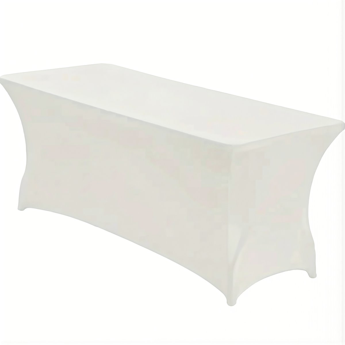 Текстильная накладка для стола 4 фута, белая эластичная, подходит для вечеринок, свадьб, банкетов, рабочих совещаний, 4FT(122*76*76cm)