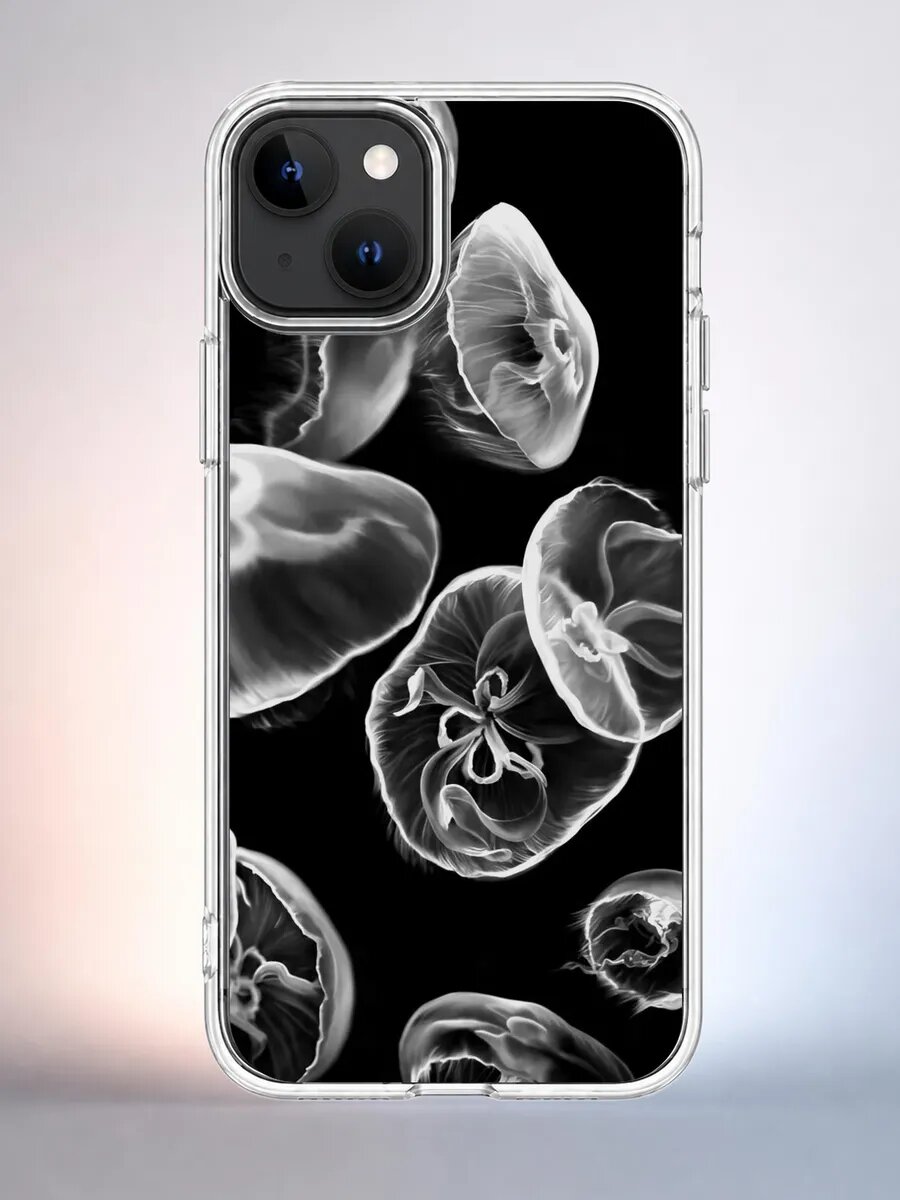 Чехол iPhone 13 медуза со щупальцами силиконовый