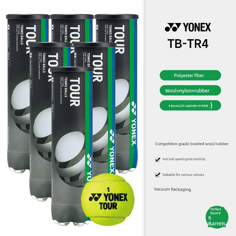 YONEX TR4 теннисные мячи 24 штуки в банке для тренировок и соревнований