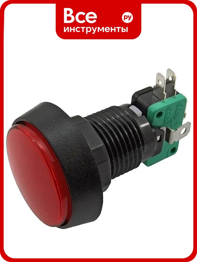 Кнопка RUICHI GMSI-4B-C no(nc)+nc(no) red 91833