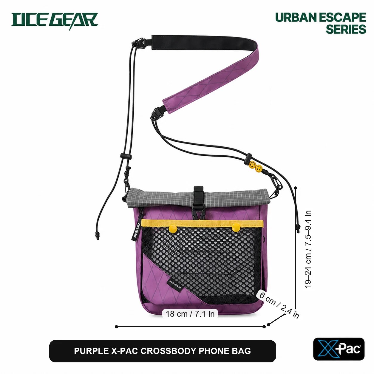 OCEGEAR X-Pac сумка через плечо purple-gray