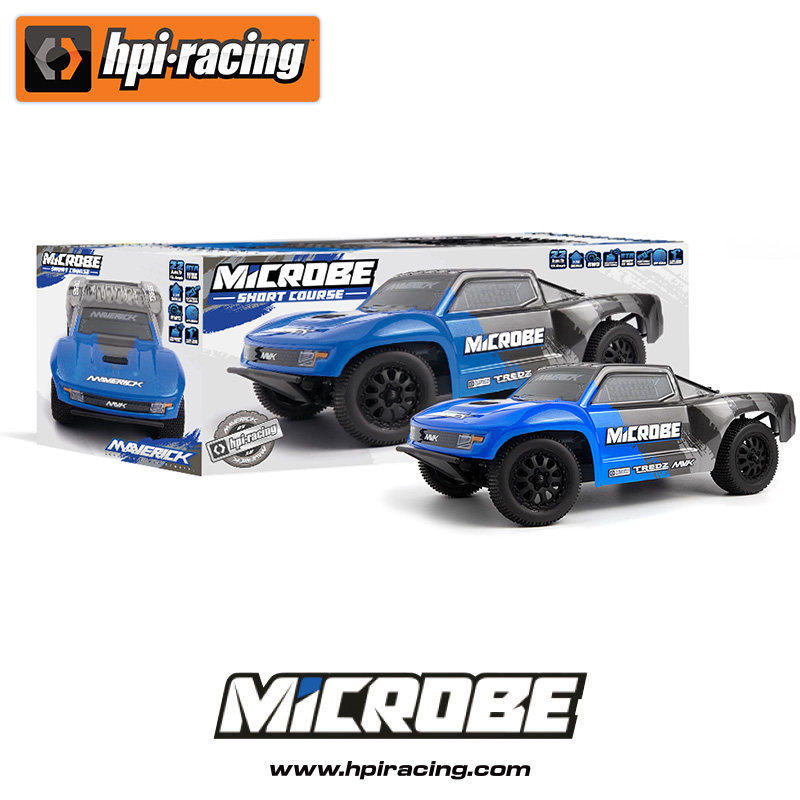 HPI Maverick 1/24 MICROBE SC Радиоуправляемый электрический грузовик с коллекторным двигателем, полный привод, короткий внедорожник
