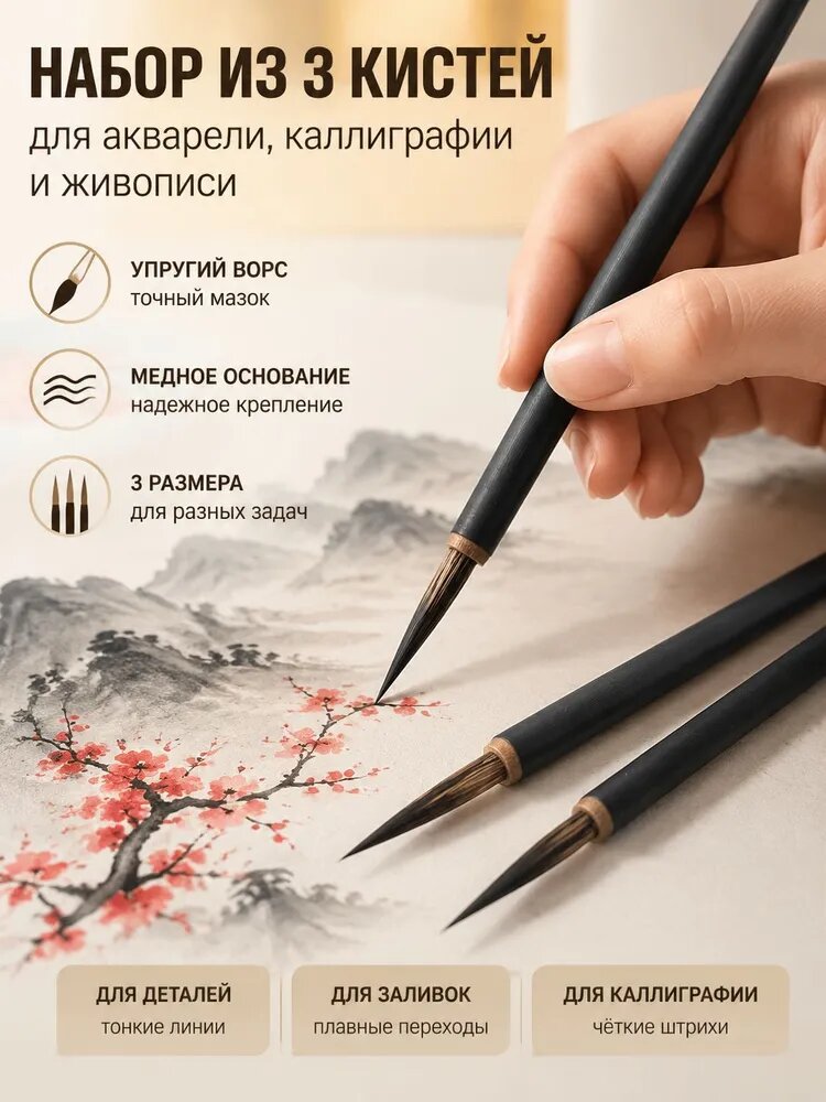 Набор кистей для рисования № 1