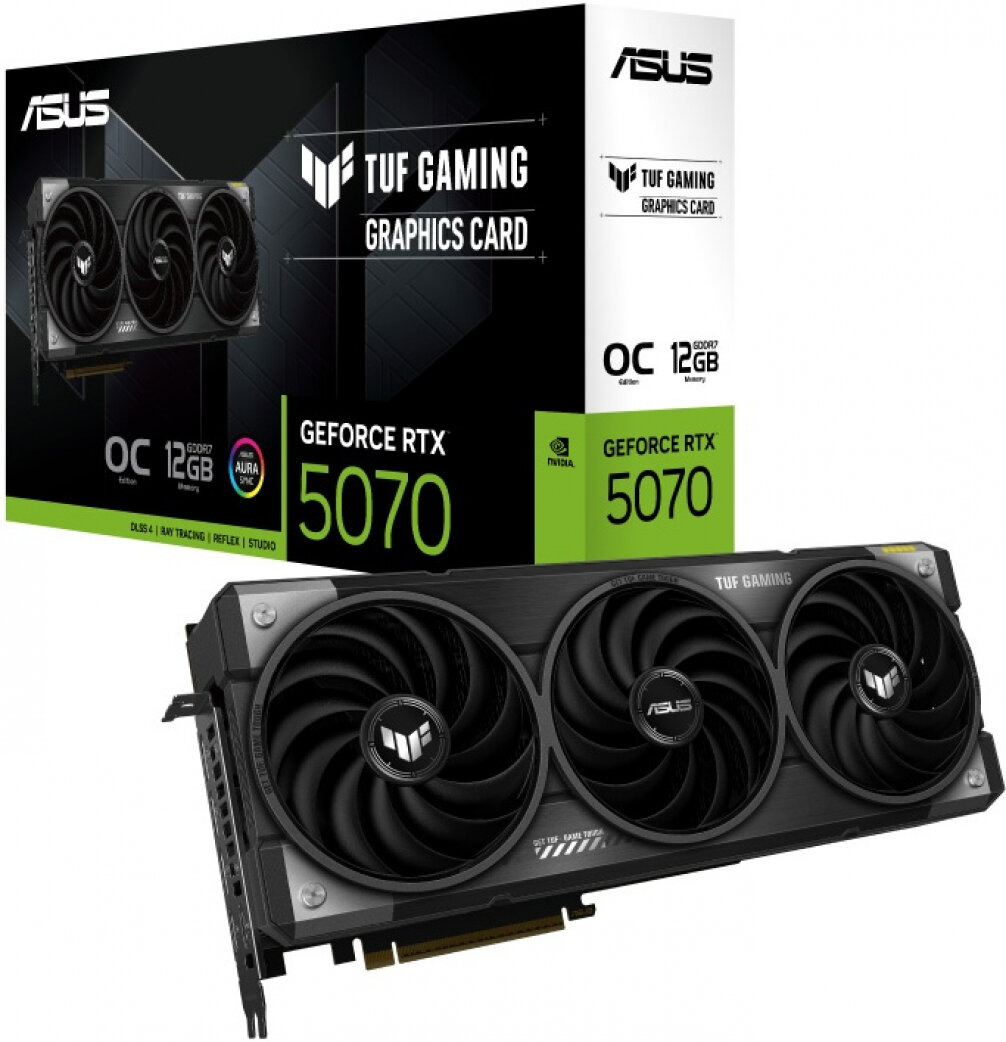 Видеокарта RTX 5070 12Gb Asus TUF-RTX5070-O12G-GAMING, 3 вертушки