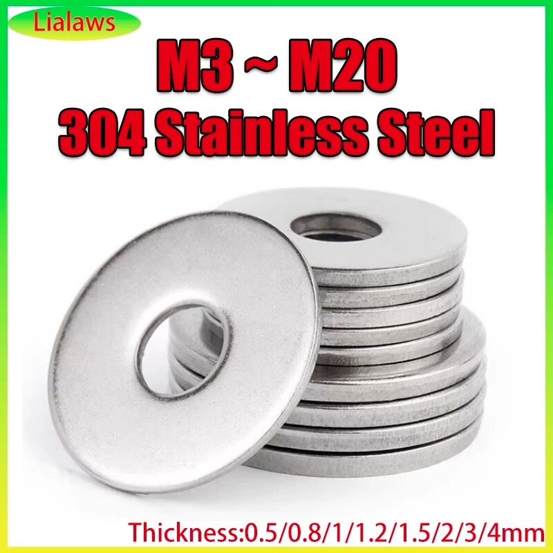 Плоские шайбы из нержавеющей стали 304 Meson M3-M20 M6x30x2mm(5pcs)