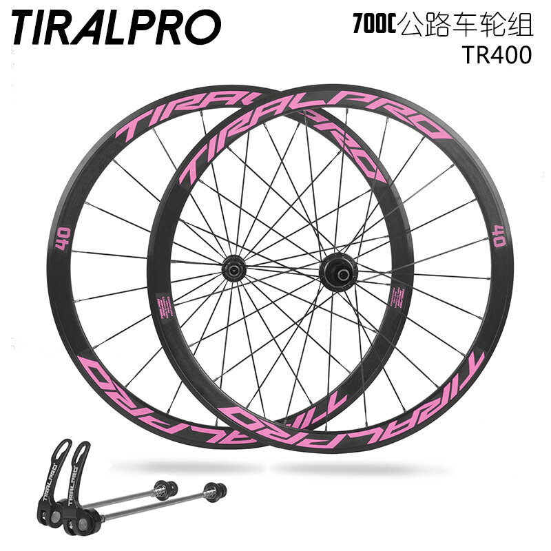 Комплект шоссейных колес TIRALPRO 700C из алюминиевого сплава, 5-подшипниковые обода, 144-динамиковые шестиспицевые легкосплавные колеса, плоские спицы