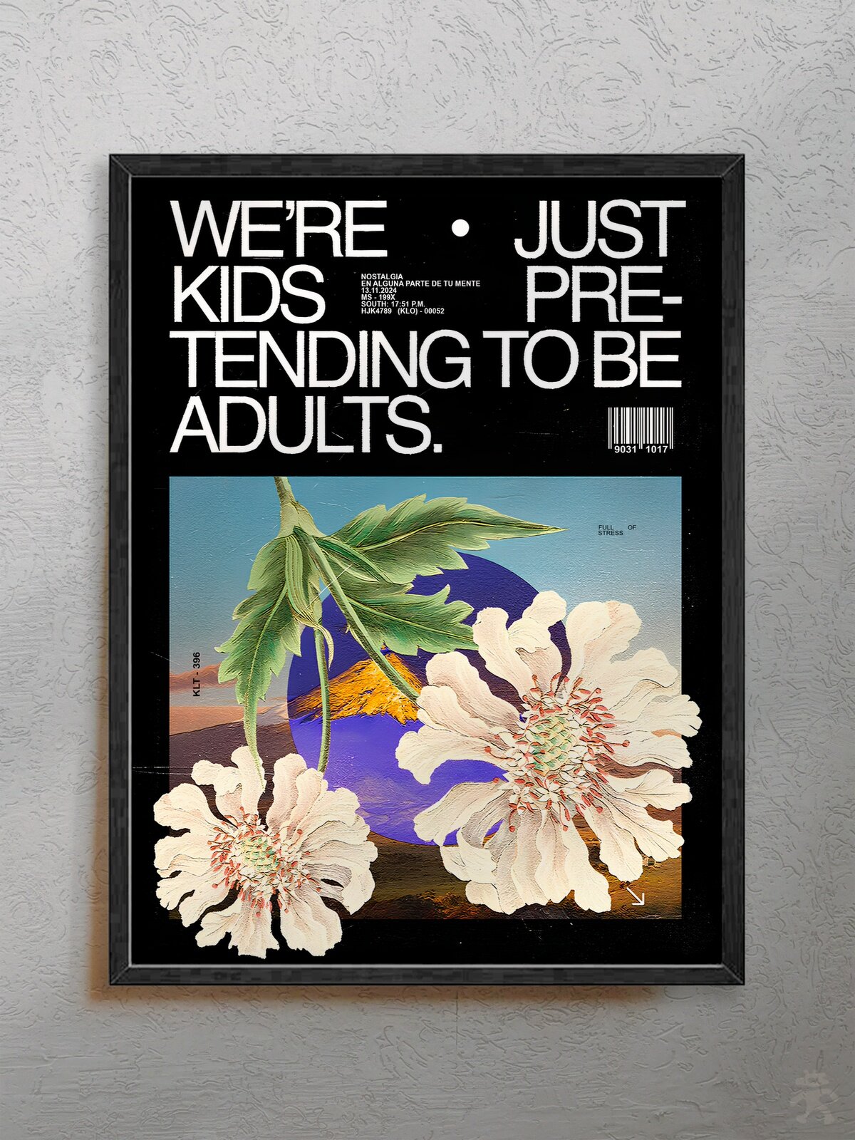 Интерьерный постер "Adults" в стиле pinterest, формат 30x40 см