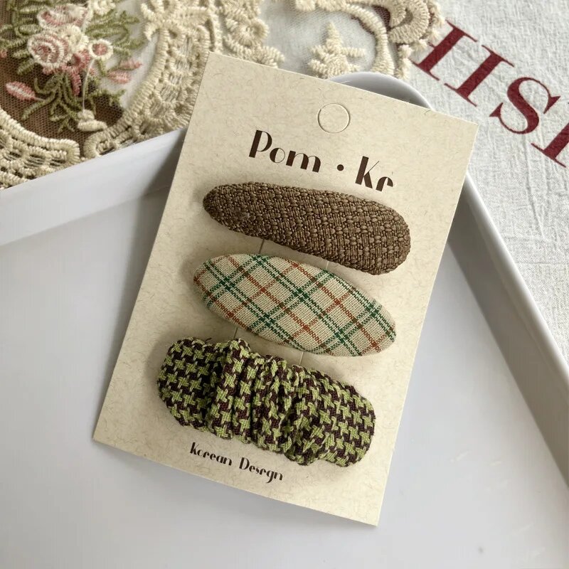 Заколки для волос Olive green 3 шт.