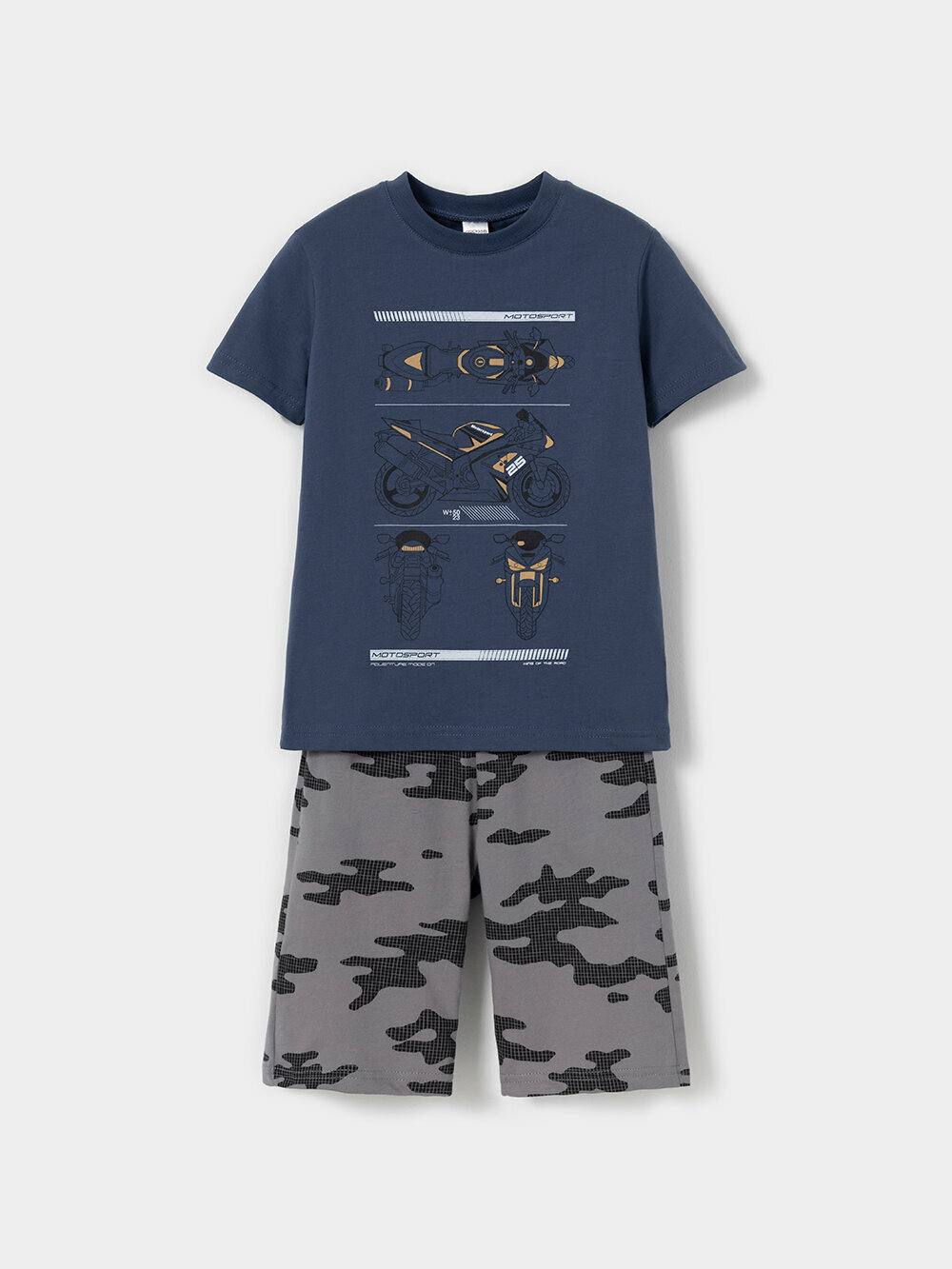 Пижама домашняя для мальчика, с шортами и футболкой