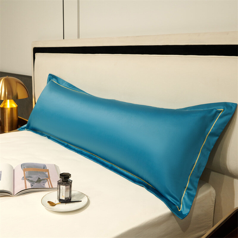 Наволочки из сатинового длинноволокнистого хлопка (100 штук), двойные длинные наволочки из чистого хлопка из Синьцзяна, простые однотонные наволочки для пар из чистого хлопка.