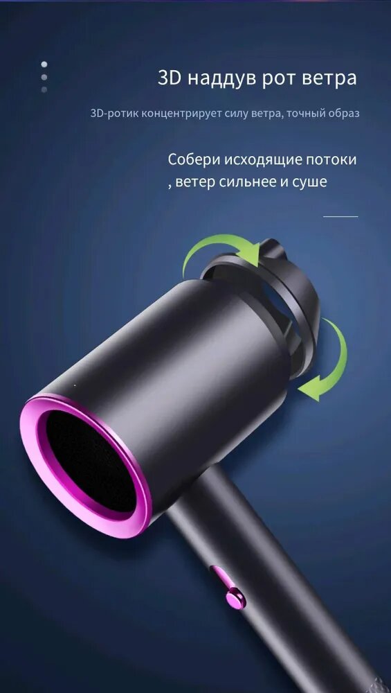 Фен для волос 吹风机_4JD251101-CXT003 800 Вт, скоростей 2, белый Фен с концентратором