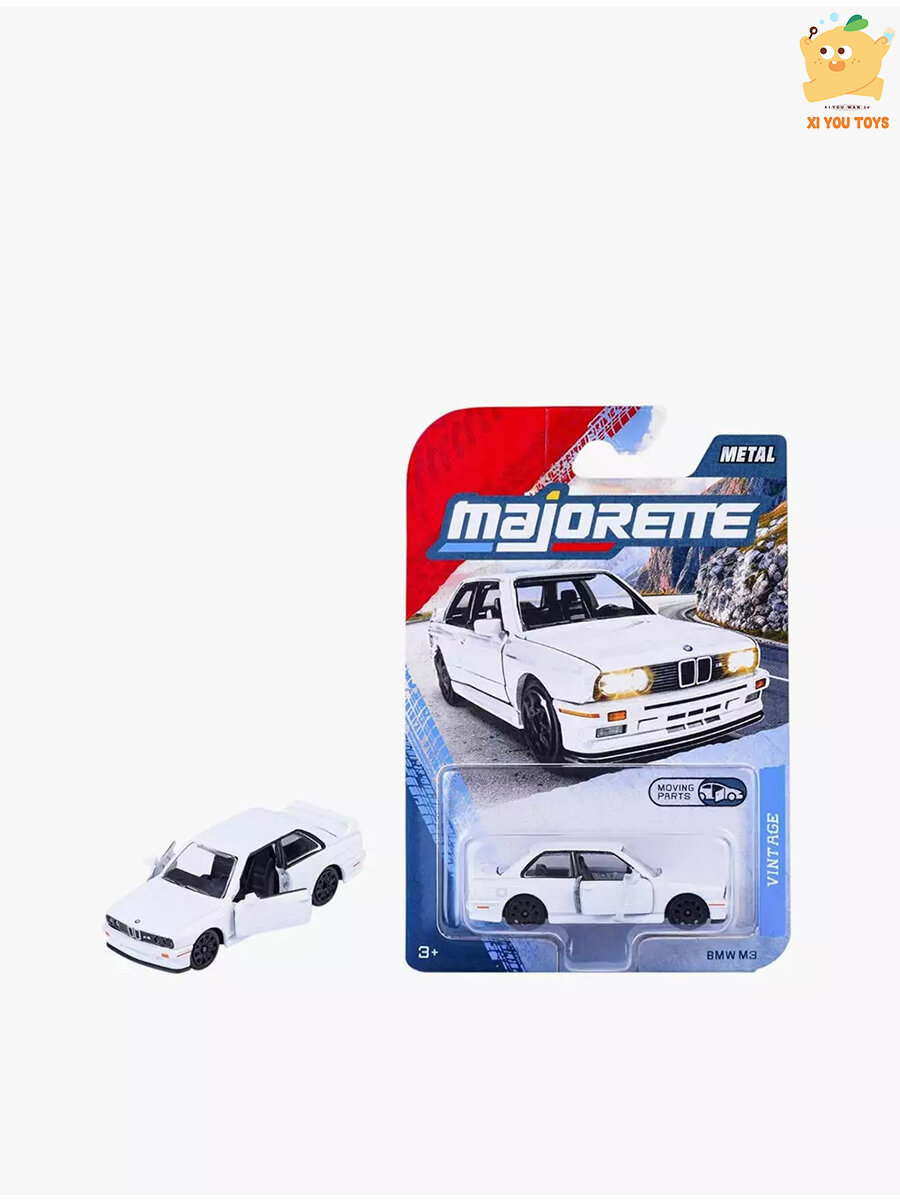 Модель автомобиля Majorette BMW M3 винтажная, масштаб 1:18, с подвижными колёсами и открывающимися дверями, для детей от
