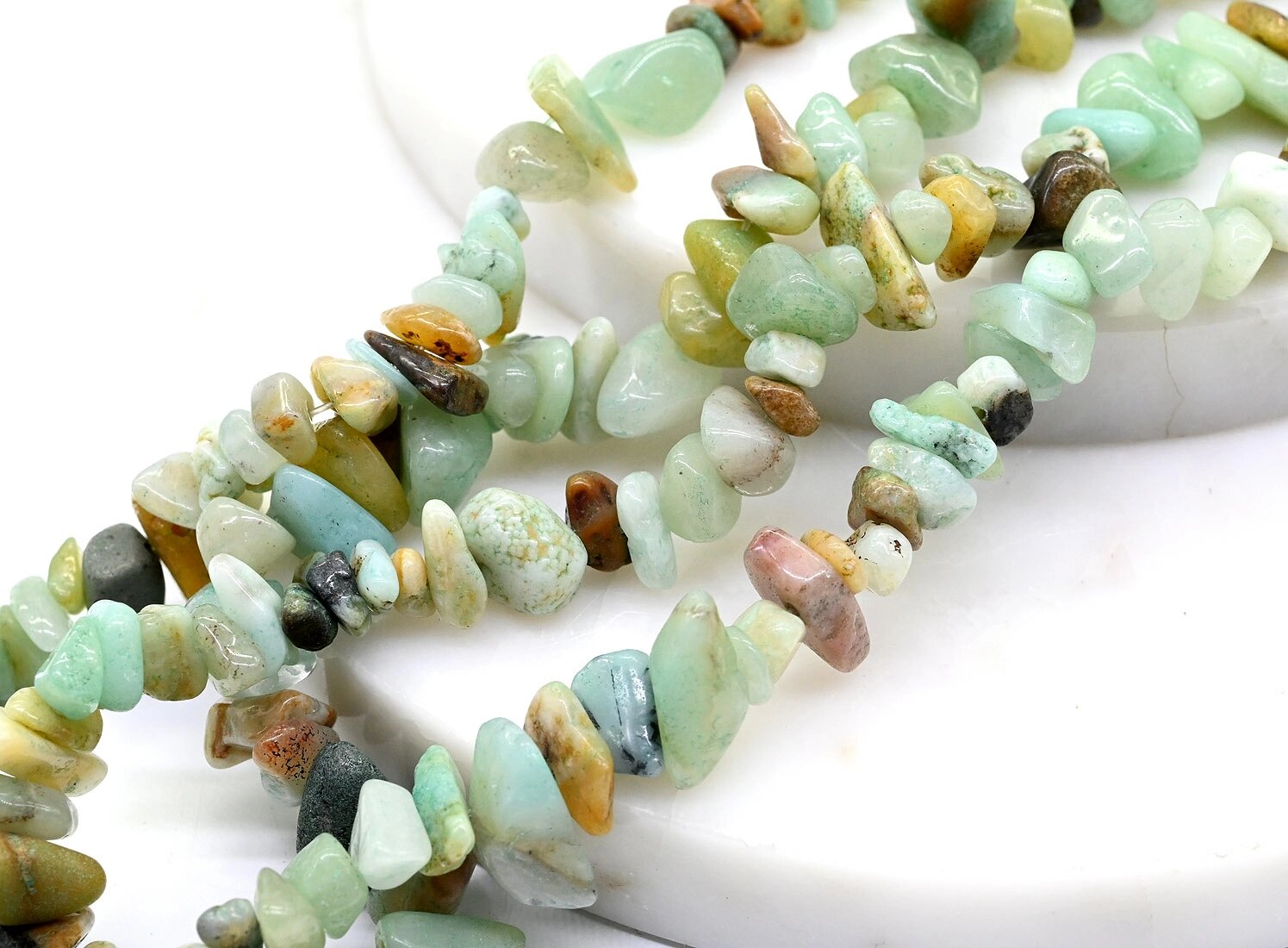Бусы крошка 80см из амазонита .