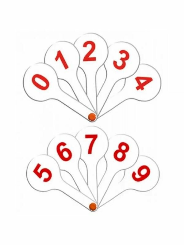 Касса-веер Стамм 85х225 мм, "Цифры 0-9", пластик ВК10
