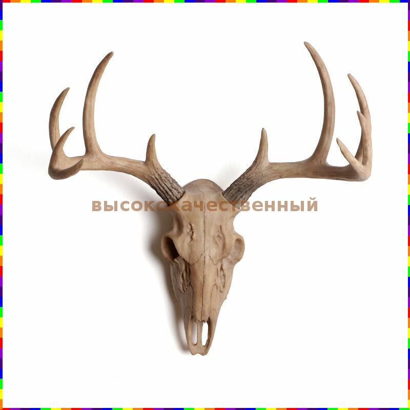 Настенное декоративное украшение в виде оленьего черепа с рогами, 37 39 см