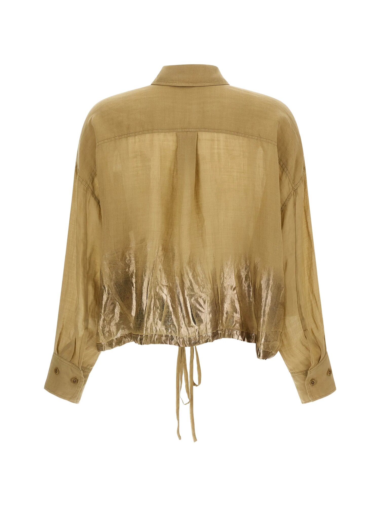 Рубашка Nude Pocket drawstring shirt, размер 40, brown — фото 1