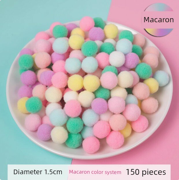Макаронные вельветовые помпоны 1,5 см, 150 шт. в упаковке, цветные материалы для рождественского творчества