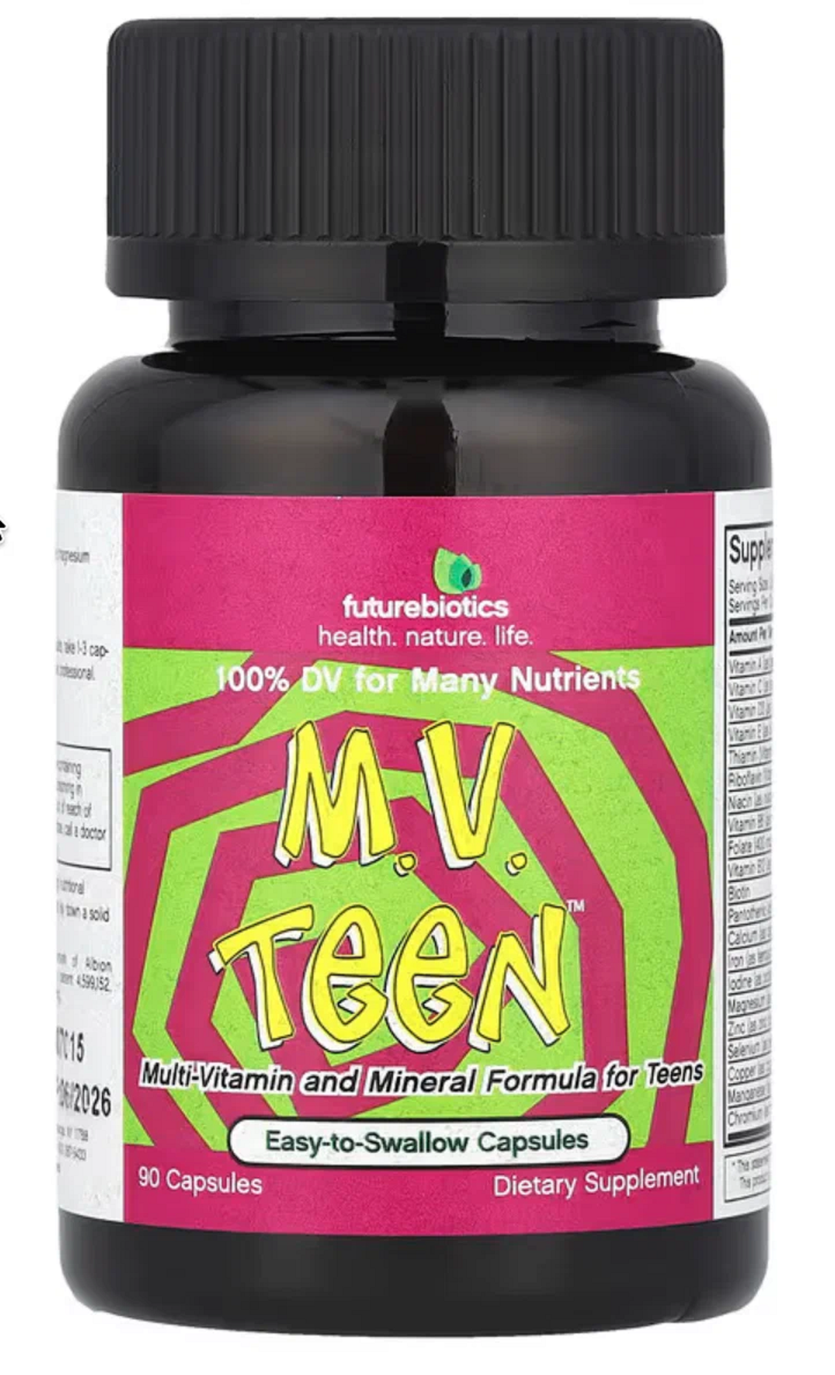 FutureBiotics, M. V. Teen Витамины, минералы для подростков, 90 капсул