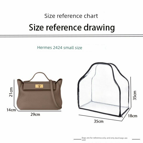 Прозрачная круглая сумка 4# для Hermes 2424 Small, защитный чехол, водонепроницаемый контейнер для хранения