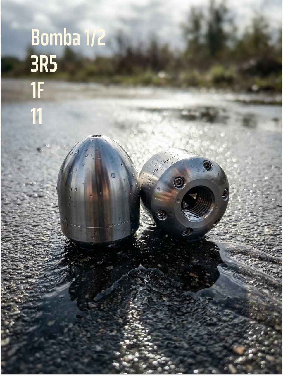 Форсунка каналопромывочная RGR Bomba 1/2f SS 3R5x1F типоразмер 11