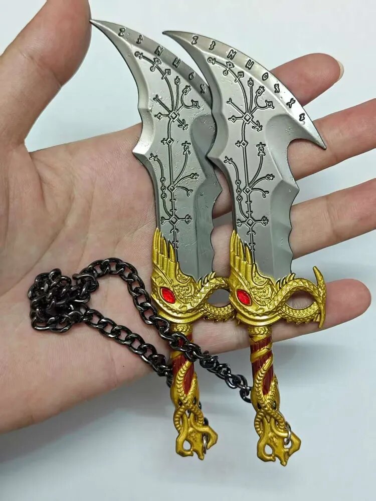 Модель меча Клинок Хаоса из игры GOD OF WAR, игрушечное оружие из цинкового сплава