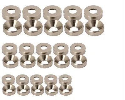 Анодированные болты M2-M6 с шайбами и прокладками, gray, M3 20PCS