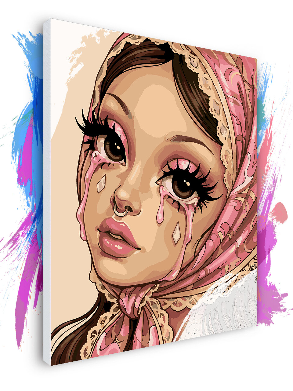Картина по номерам на холсте Pink Doll, 90 х 120 см