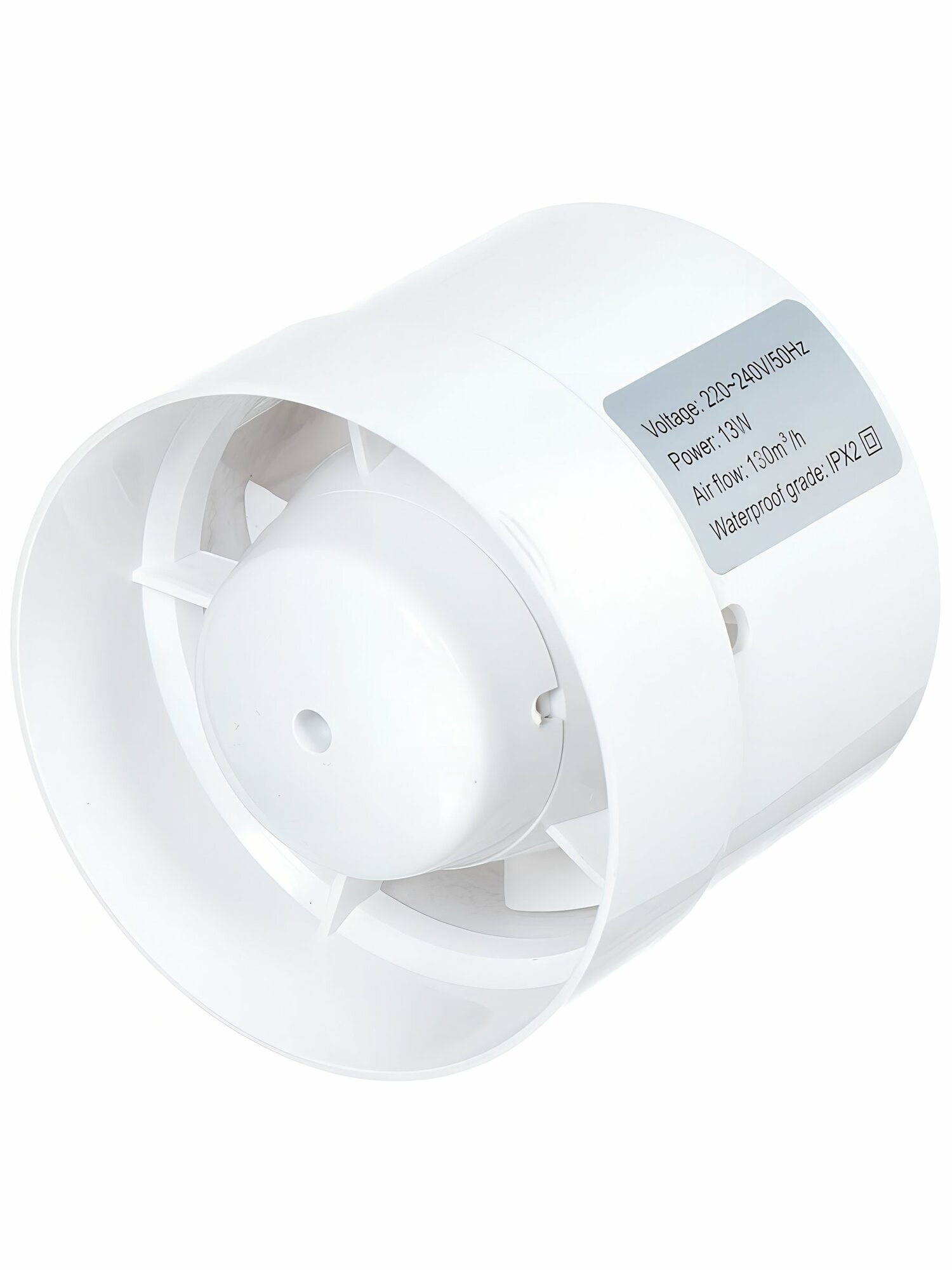 Вентилятор вытяжной канальный, Event, установочный диаметр 100 мм, 13 Вт, 130 м³/ч, ВК100