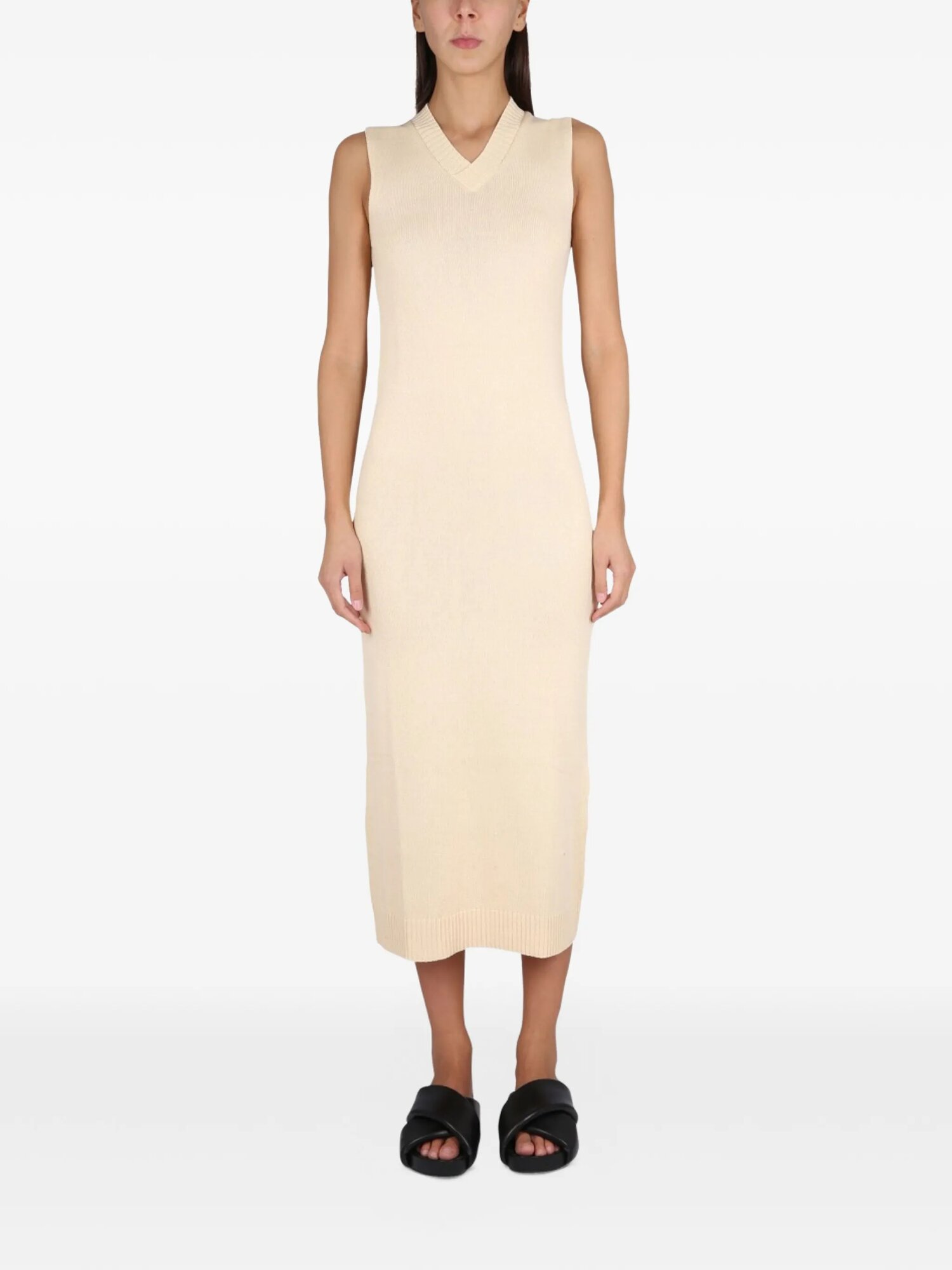 Платье V-neck midi dress