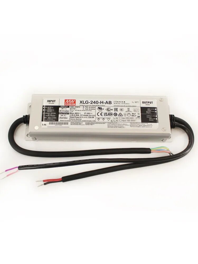 Драйвер Meanwell 240 Вт XLG-240-H-AB Диммируемый блок питания для светодиодных плат