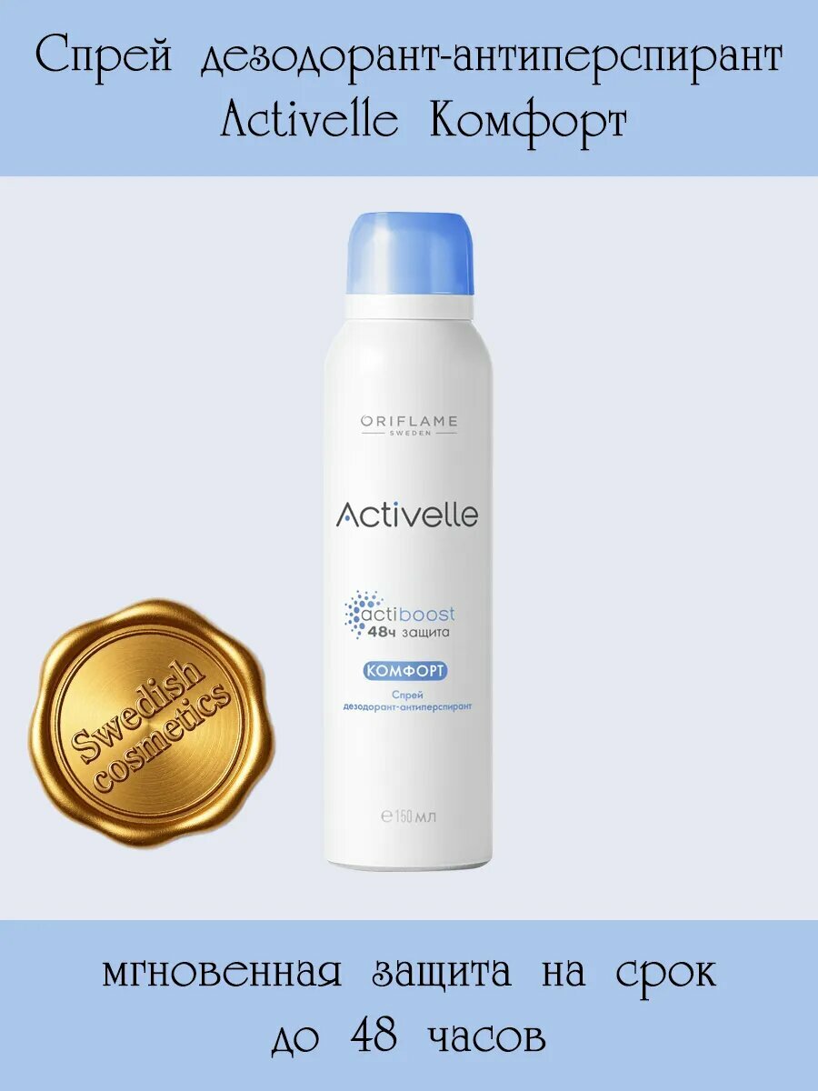 Спрей дезодорант-антиперспирант Activelle Комфорт