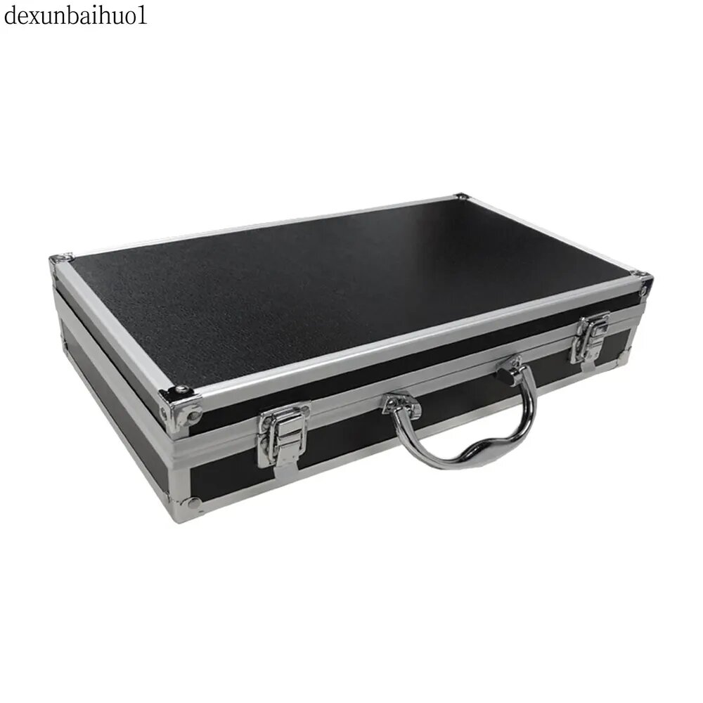 Черный кейс для микрофона, прочный металлический корпус для хранения и транспортировки