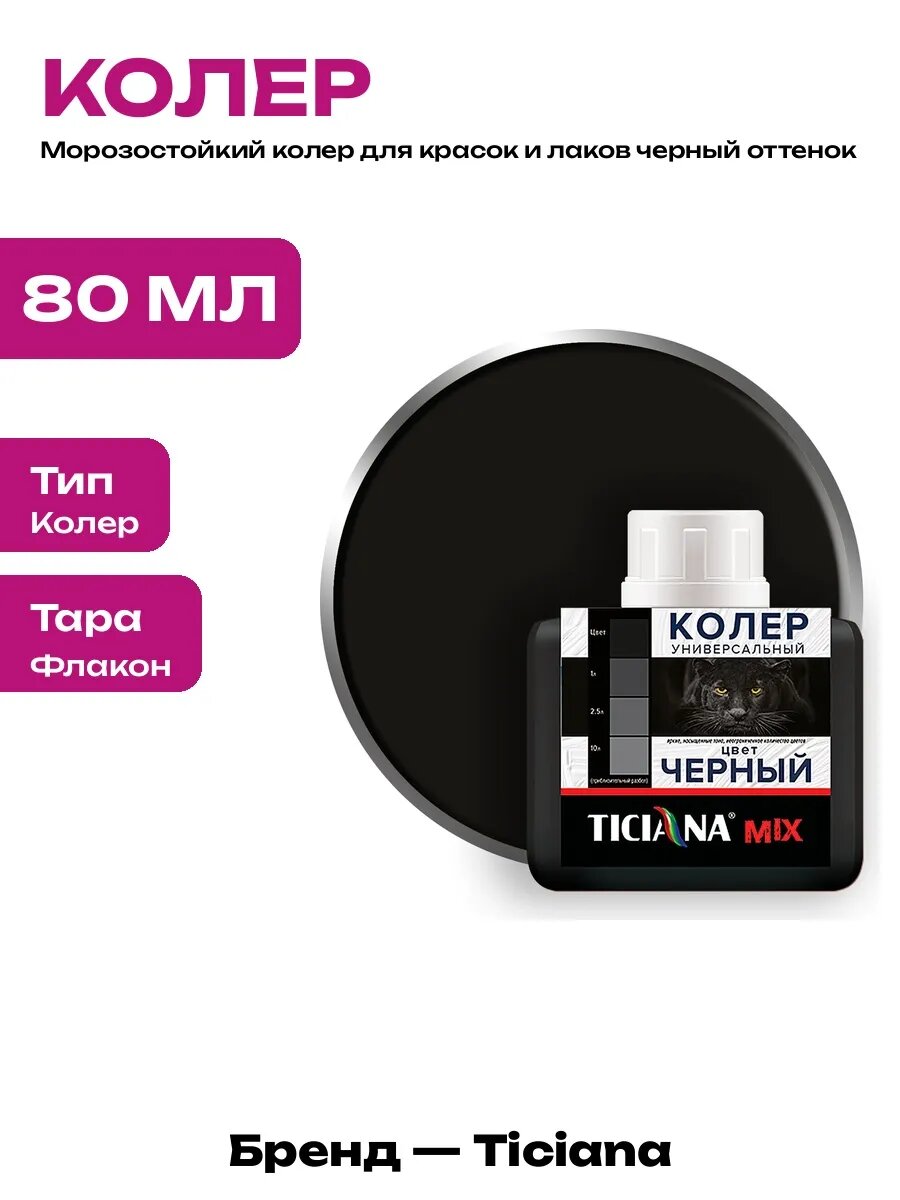 Колер краска черная для колерования водно дисперсных основ