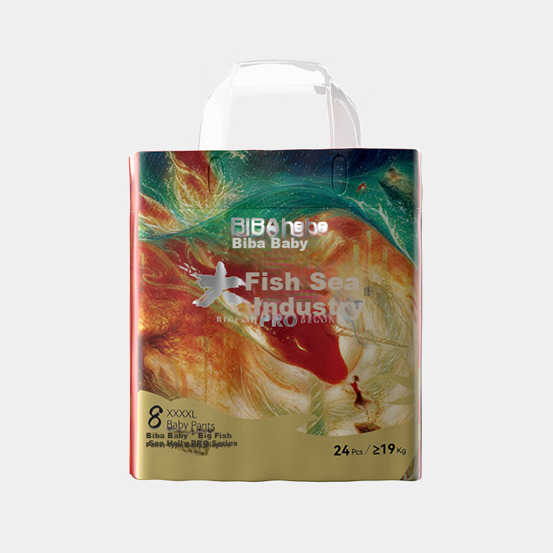 Bibabaobei Big Fish & Begonia Pro Подгузники-тянучки XXXXL 24 шт (≥19кг) Дышащие для осени и зимы Характеристики：Shirou