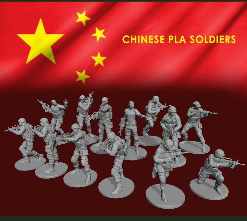 Chinese Soldiers. С подставками. Масштабная модель 1:72.